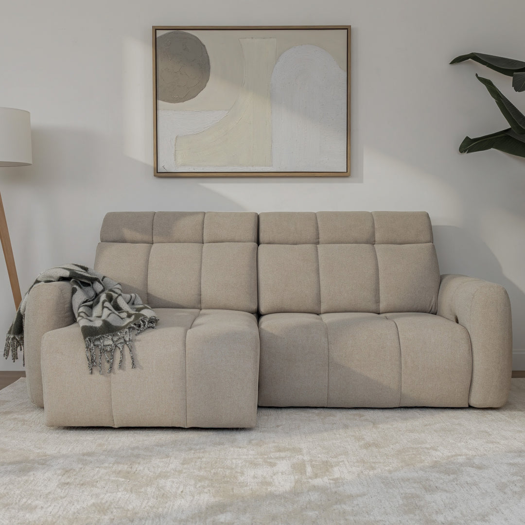 Matisse Sectional sofa in ginger fabric – LUSINE