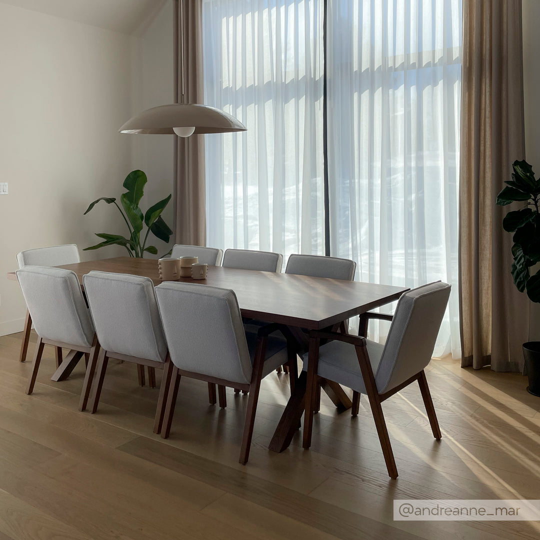 Table de cuisine en noyer massif - BEAUCHAMP – LUSINE